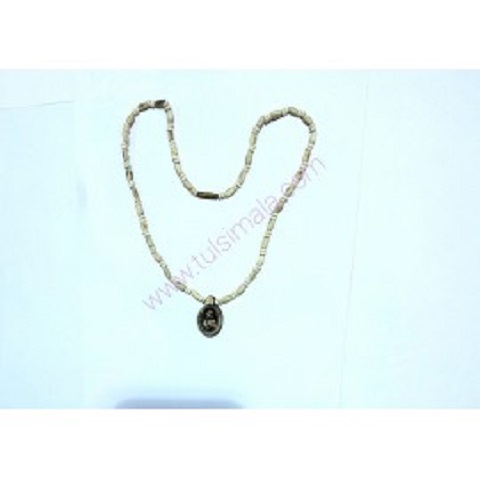 Tulsi Neck Mala With Digital Print Locket - Original Tulsimala